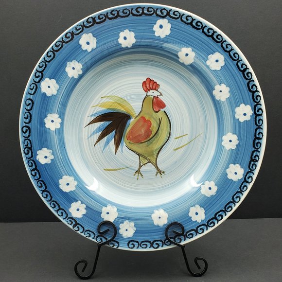 Royal Norfolk | Dining | Royal Norfolk Pair Of Blue Rooster Chicken 1 ...